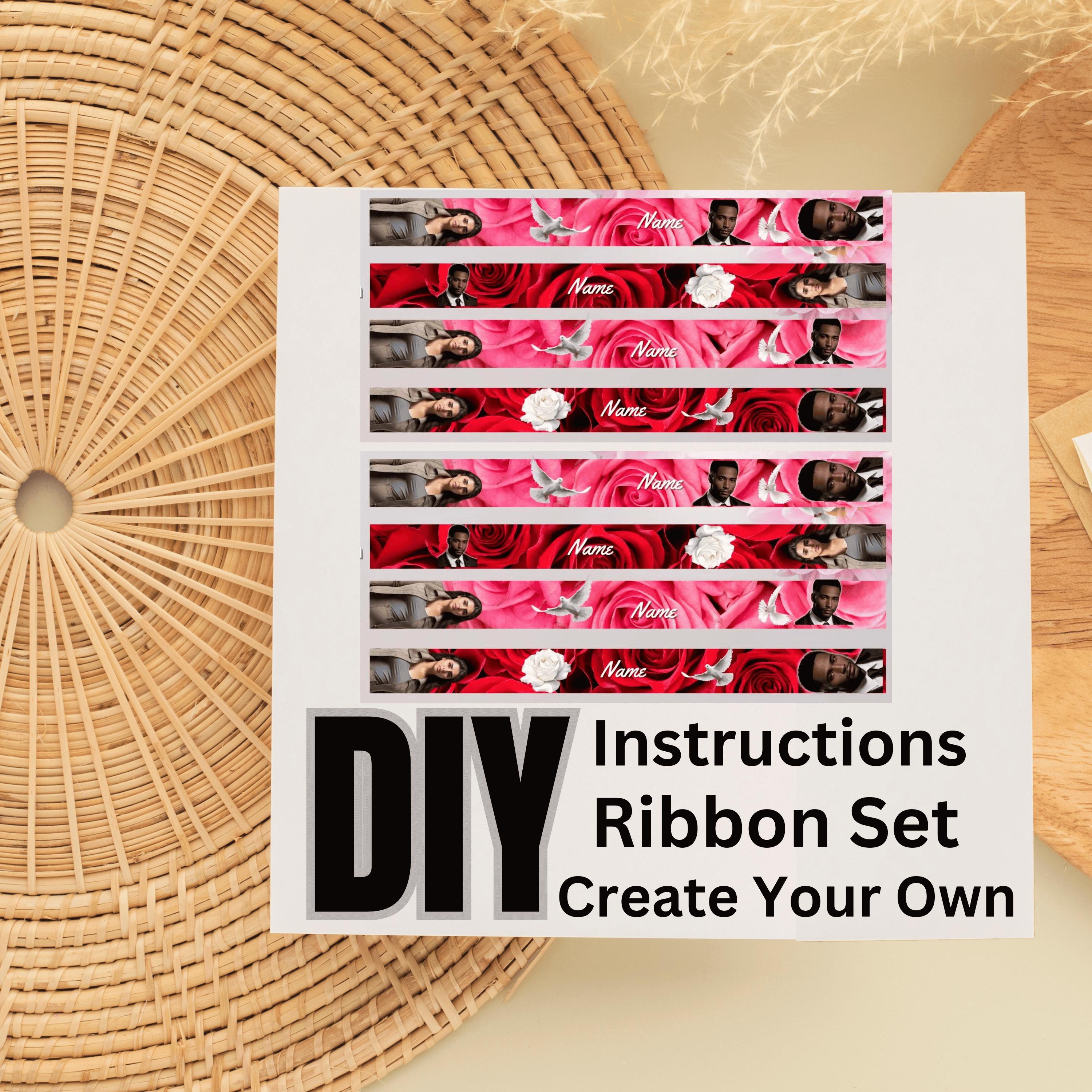 DIY Memorial Ribbon Template: Customizable Keepsake (PNG Digital ...