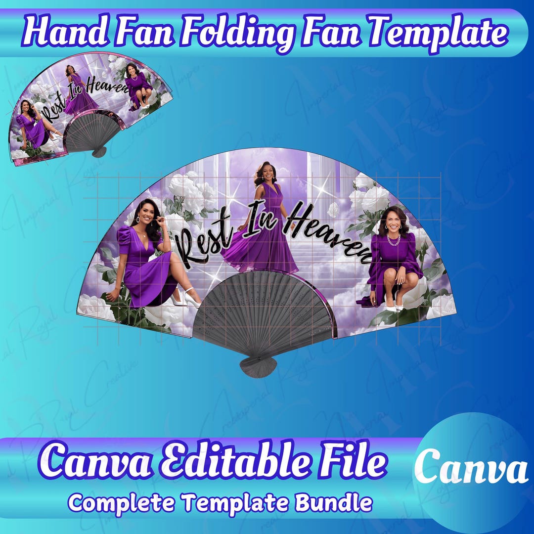 Hand Fan PDF Pop Fan Design Folding Fan Template Drag and Drop Design ...