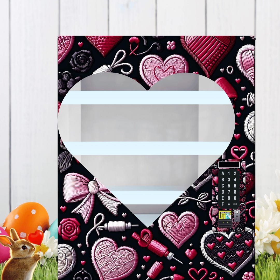 Valentine's Day Vending Machine, Valentine Gift PNG Template, Hearts ...