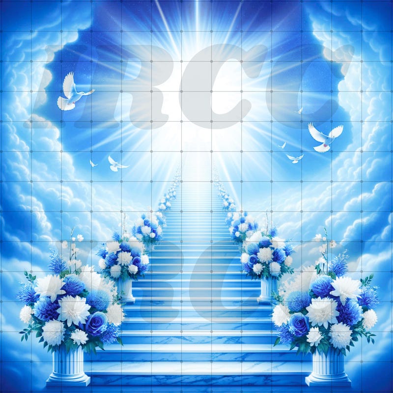 Blue Funeral Background - Etsy