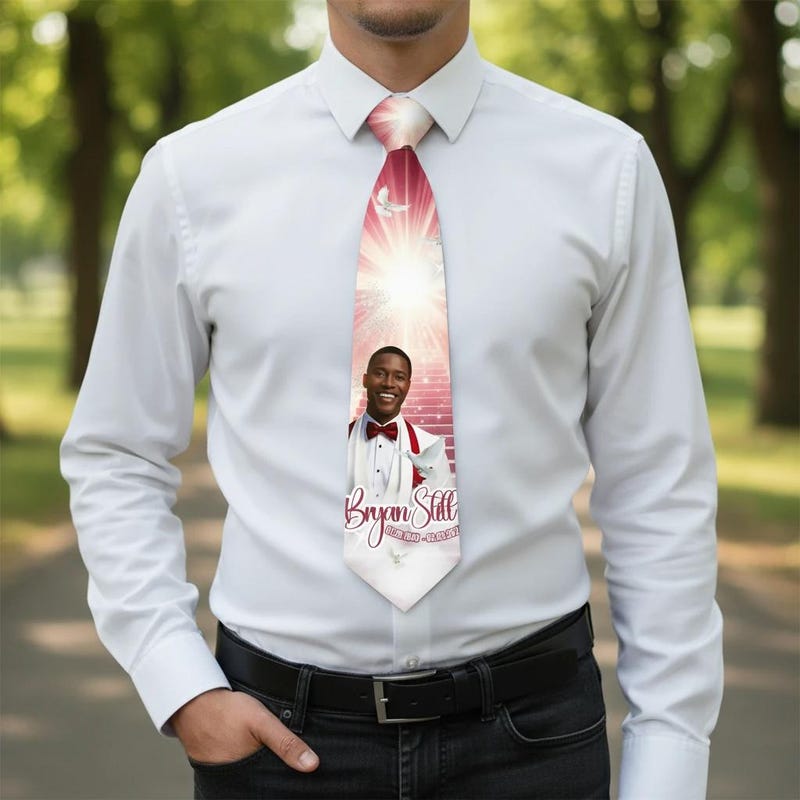 Red Memorial Tie - Etsy