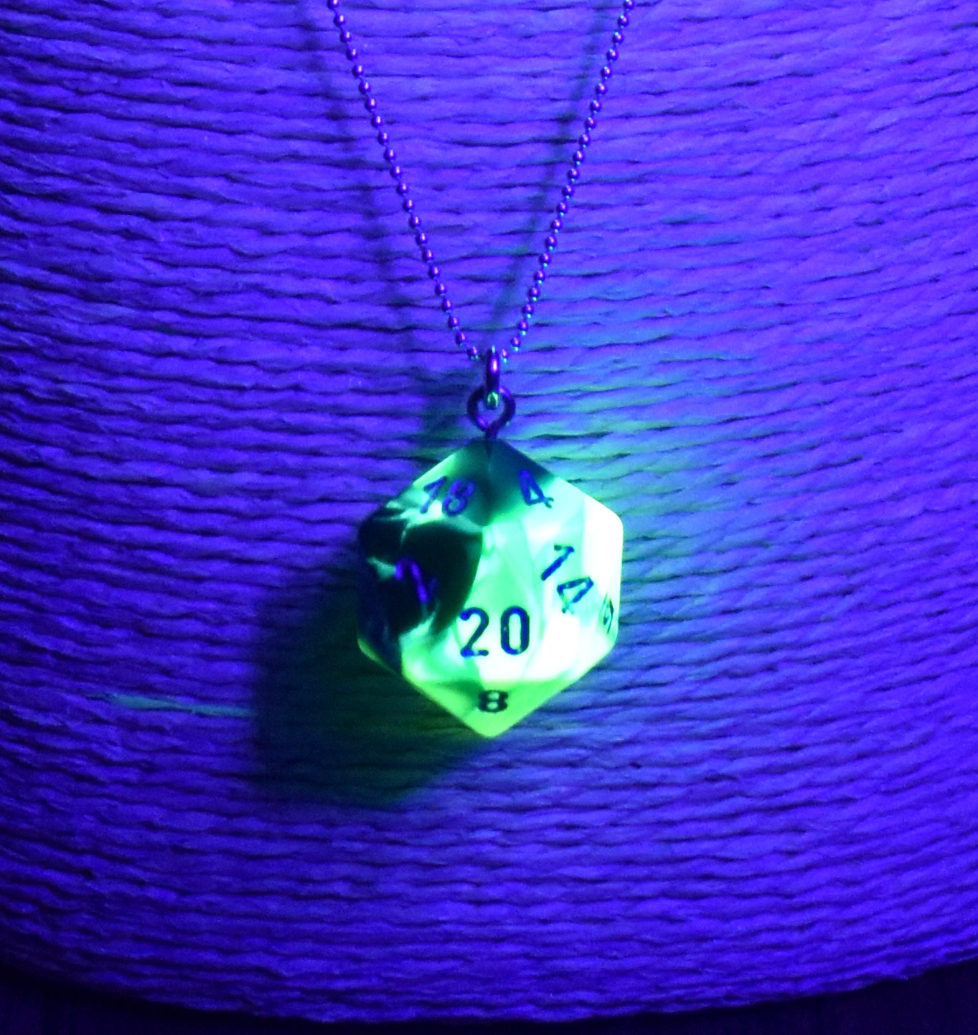 Dnd Inspired Chessex Gemini Green and Yellow D20 Sterling Silver 1.2mm ...
