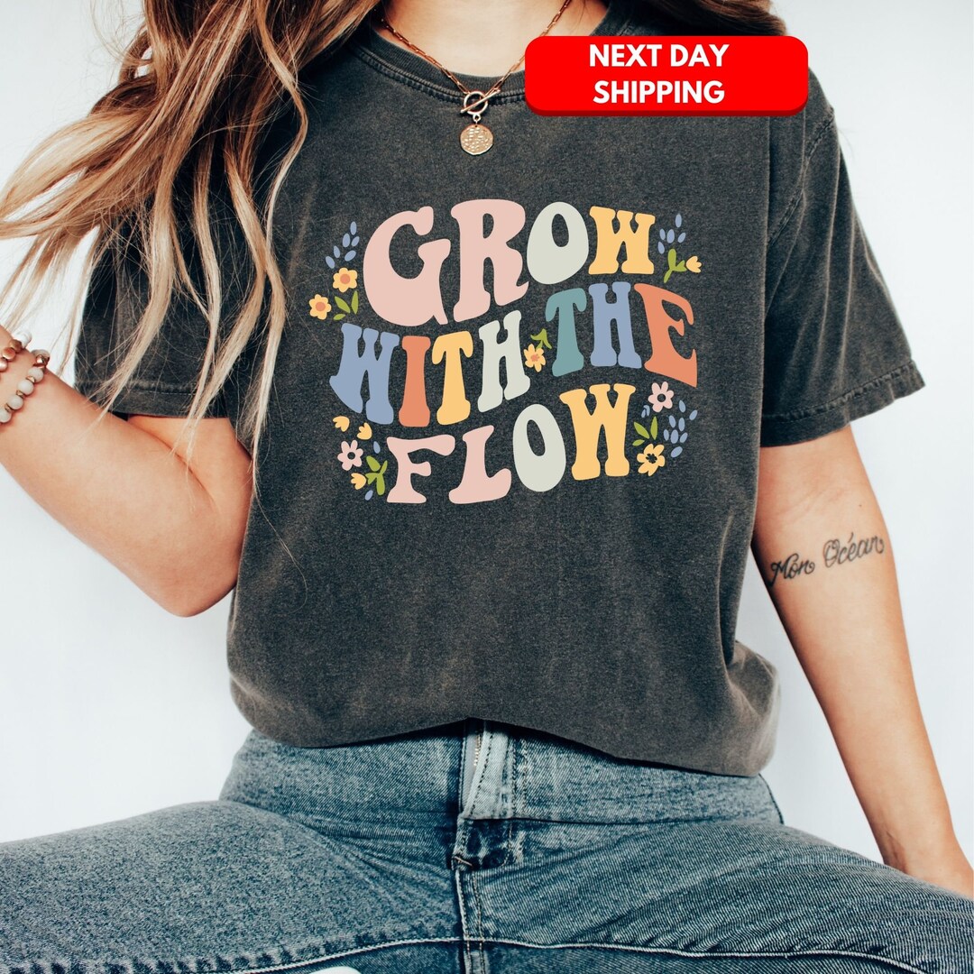 Grow With the Flow Shirt, Mental Health Tee, Speech Therapy Clothing ...