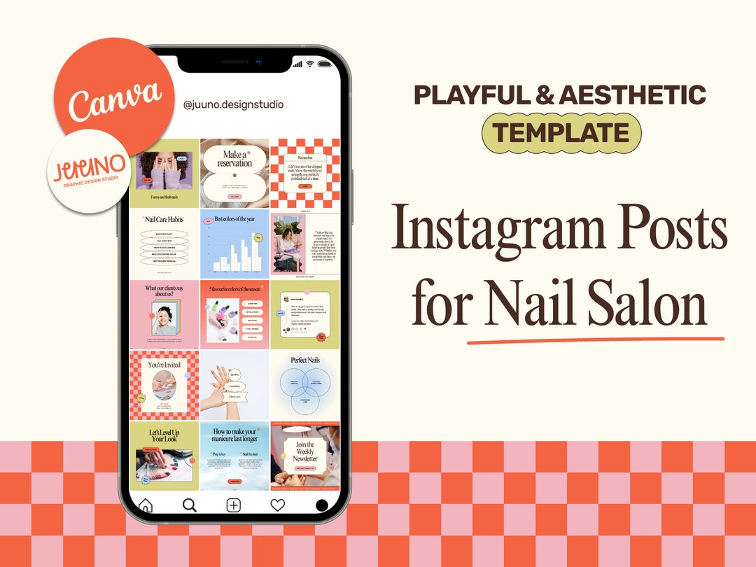 Playful & Aesthetic Canva Templates for Nail Salon: Boost Your ...
