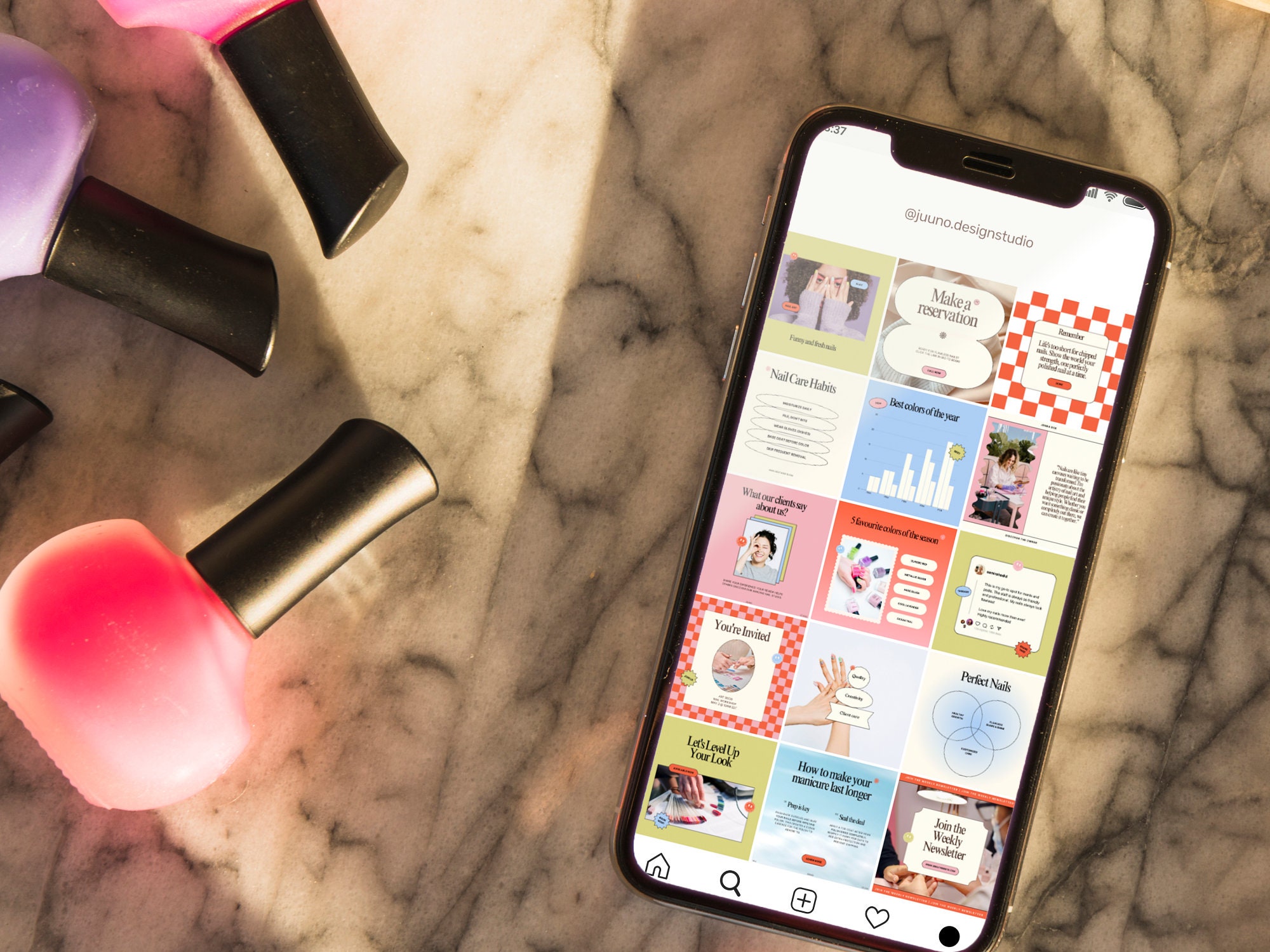 Playful & Aesthetic Canva Templates for Nail Salon: Boost Your ...