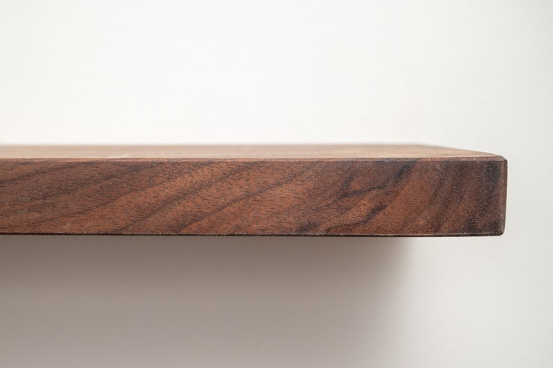 Natural American Black Walnut Floating Shelf: Rustic Wood Wall Shelves ...