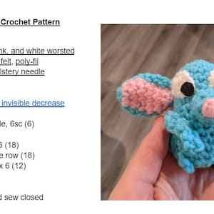 Tutter the Mouse Crochet **PATTERN ONLY** - Etsy