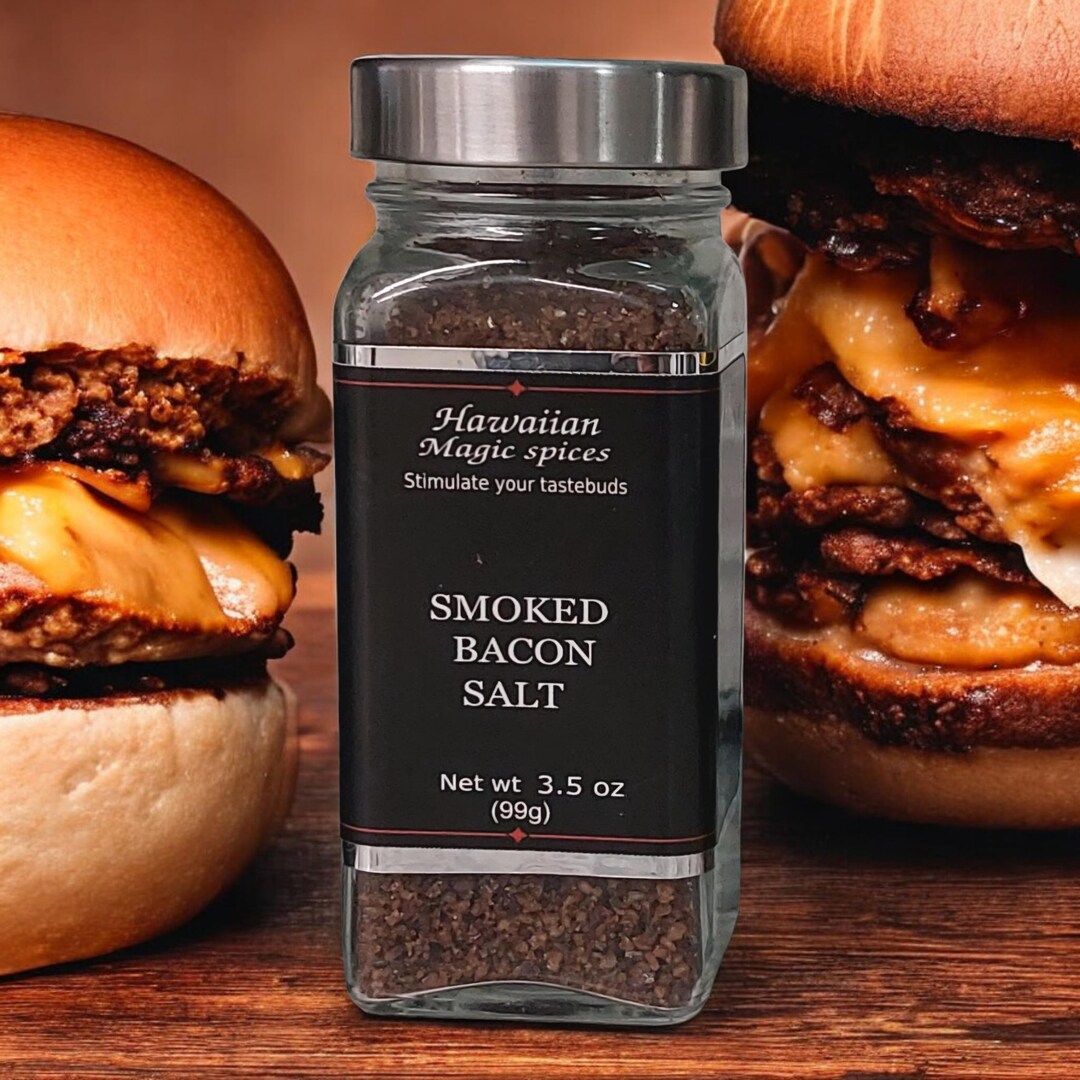 Smoked Bacon Salt 3.5oz, Flavored Salts, Luau Party Supplies - Etsy