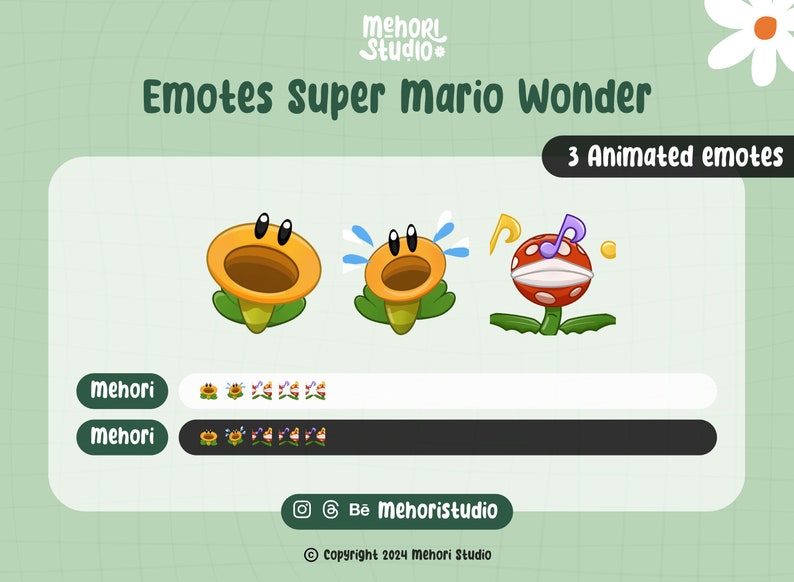 Super Mario Bros Wonder Twitch Emotes - Etsy
