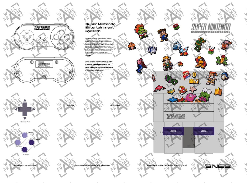 Nintendo SNES SNS-005 Teardown Digital Template - Etsy