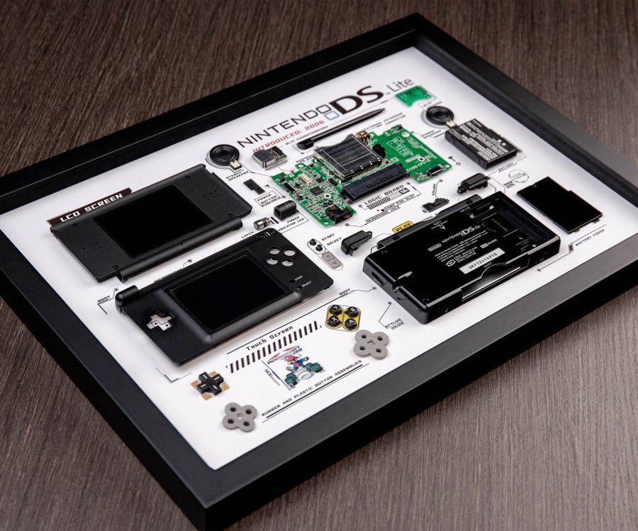 Nintendo NDS Lite Teardown Digital Templates (black & White Versions ...