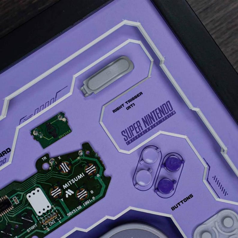 Nintendo SNES Controller V2 Teardown Digital Template - Etsy