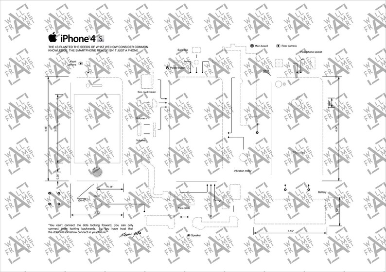 Apple iPhone 4S Teardown Digital Template - Etsy