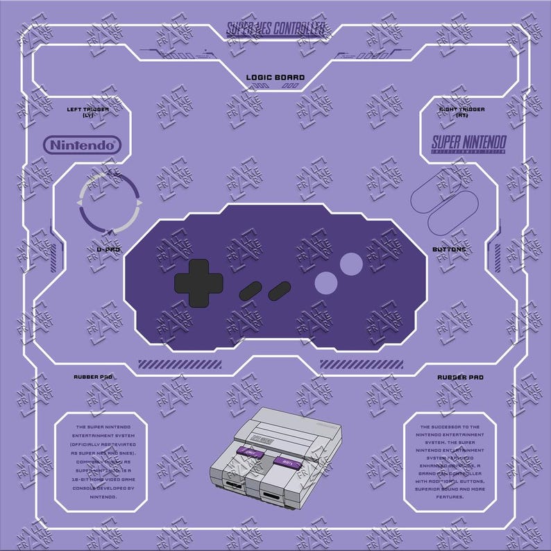 Nintendo SNES Controller V2 Teardown Digital Template - Etsy