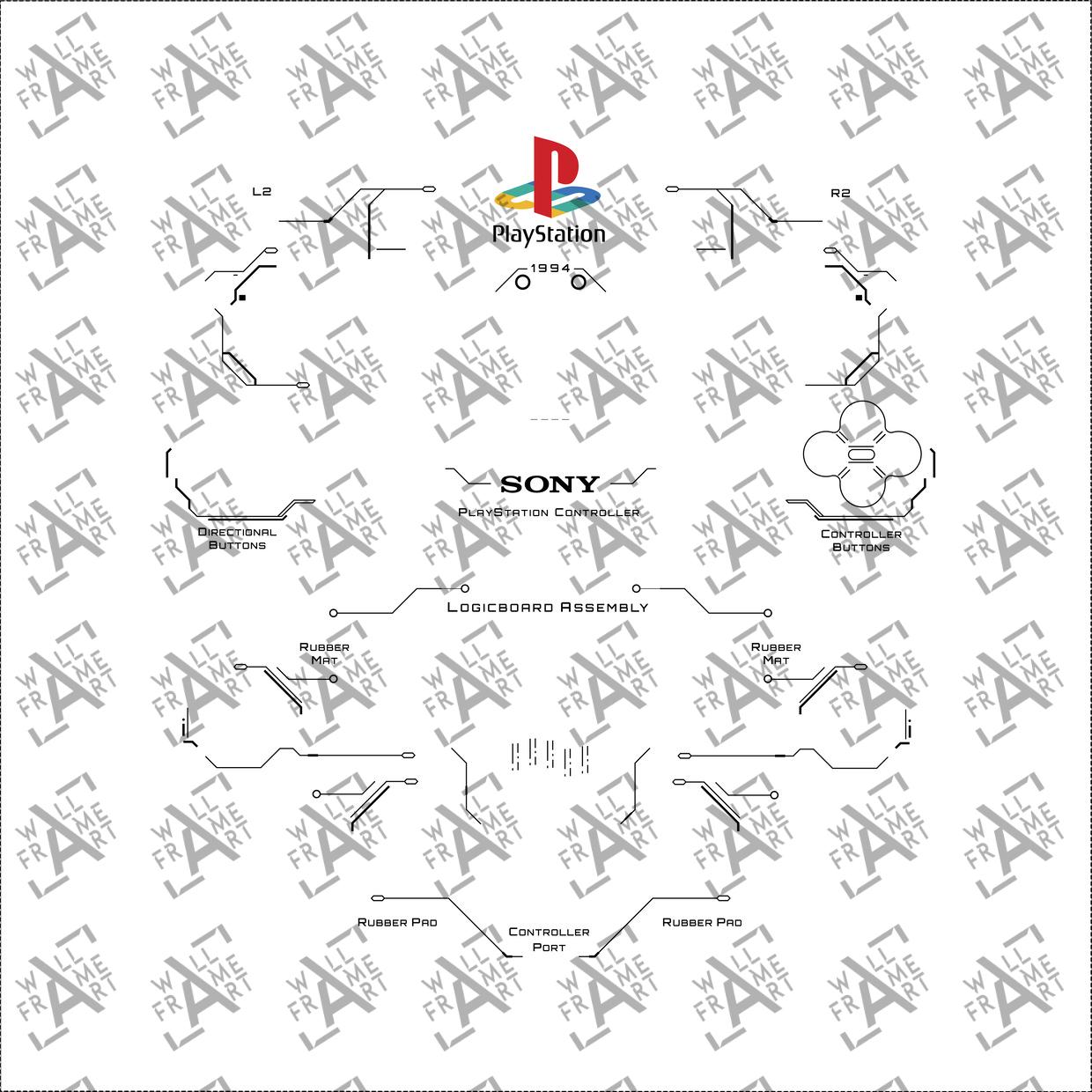 Sony PS1 Controller Teardown Teardown Digital Template - Etsy Australia