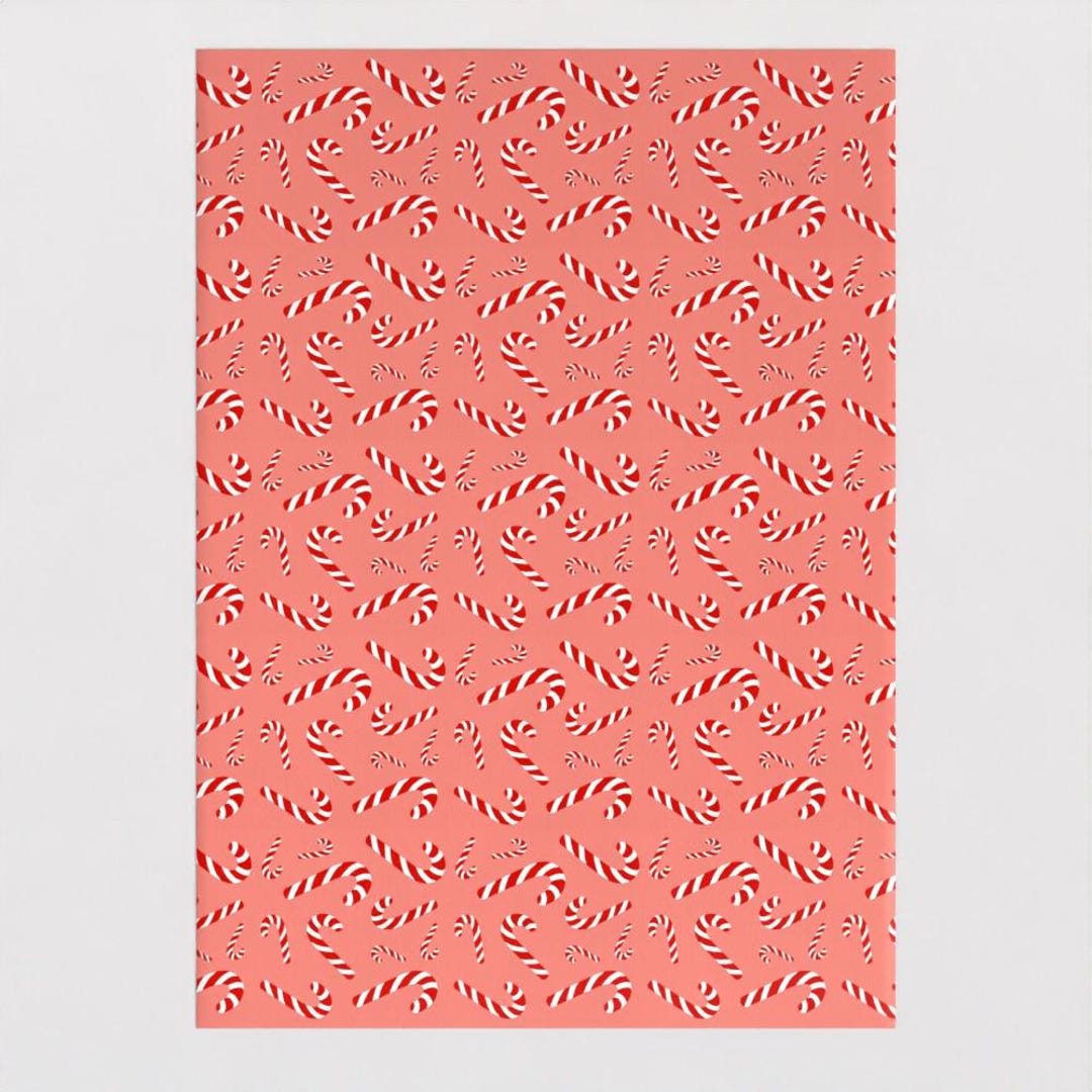 Christmas Wrapping Paper - Candy Canes - Etsy