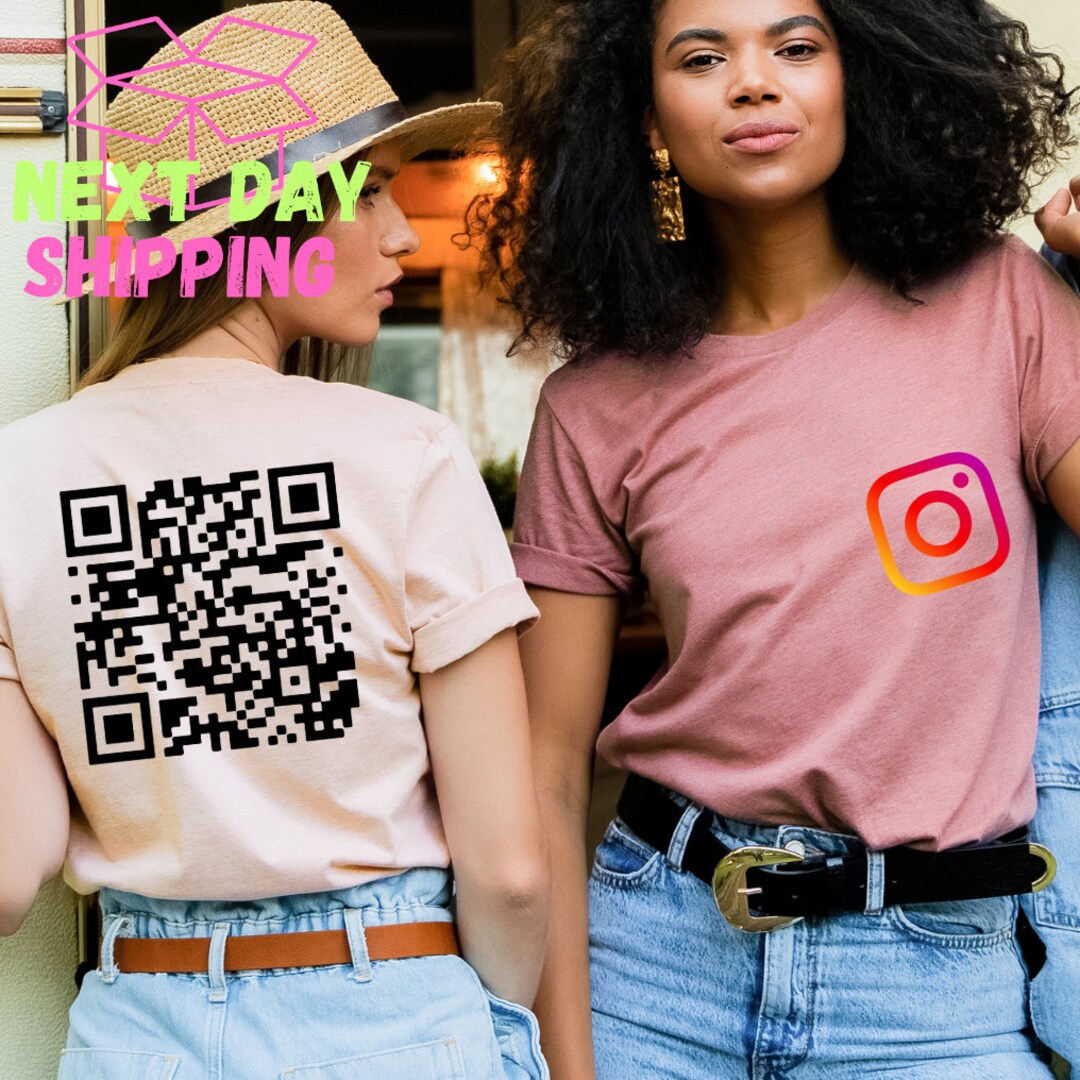 Personalized Code Shirt, Custom QR Code Shirt, Personalized Instagram ...