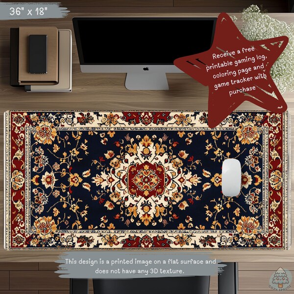 Persian Rug Desk Mat - Etsy