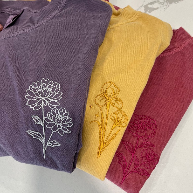 Embroidered Tee - Etsy