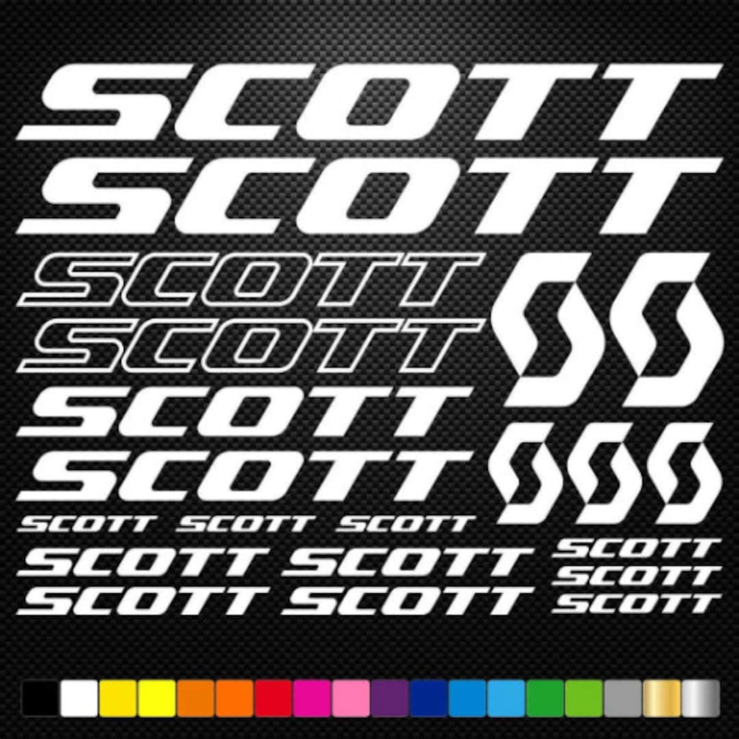 Scott Stickers Decals Set for Bike Bicycle Helmet Ski Frame Scott Sport ...