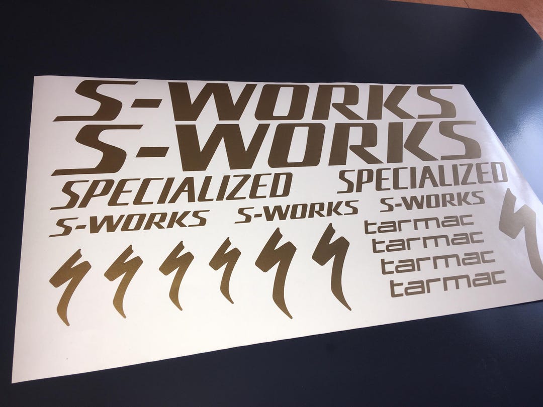 S-works Specialized Tarmac Matte Gold Decals Stickers Bicycle Frame ...