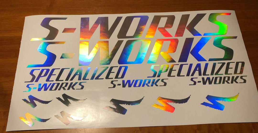 S-works Decals Stickers Rainbow Chrome Specialized Frame Vinyl Bike Oil ...