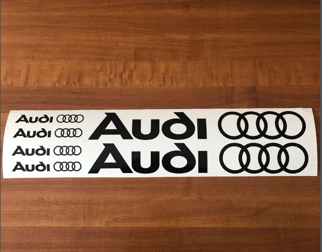 Audi Rings Decals Stickers Kit for Door Sill Windows Thresholds Mirrors ...