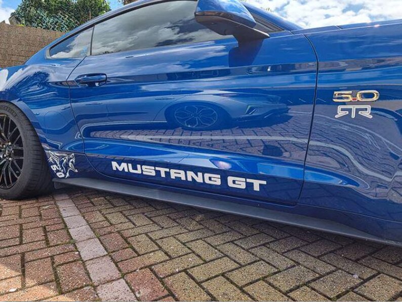 Two Ford MUSTANG GT Decals Stickers for Side Doors Windows Bumper Back ...