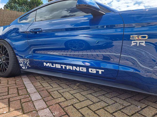 Two Ford MUSTANG GT Decals Stickers for Side Doors Windows Bumper Back ...