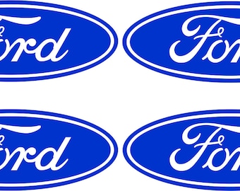 4pcs Ford Logo Emblem Decals Stickers for Car Windows Bumpers Laptops ...