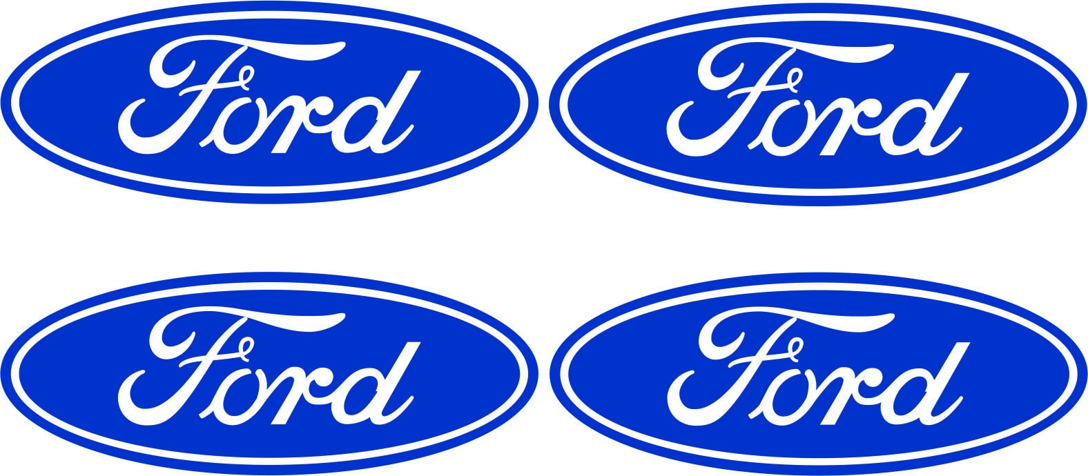 4pcs Ford Logo Emblem Decals Stickers for Car Windows Bumpers Laptops ...
