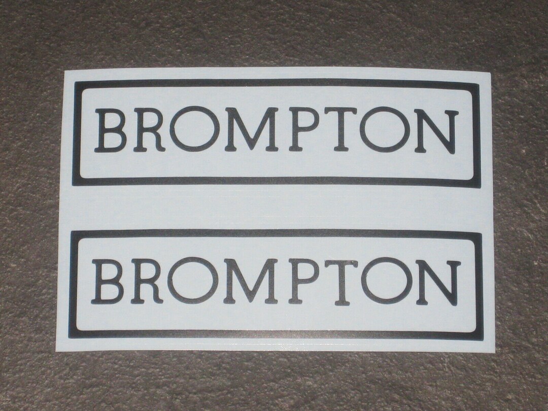 Two Brompton Decals Stickers for Frame Vinyl Graphics Bike Helmet Mtb ...