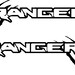 Two FORD RANGER Decal Sticker Sport Racing Claws Scratch Stripe Emblem ...