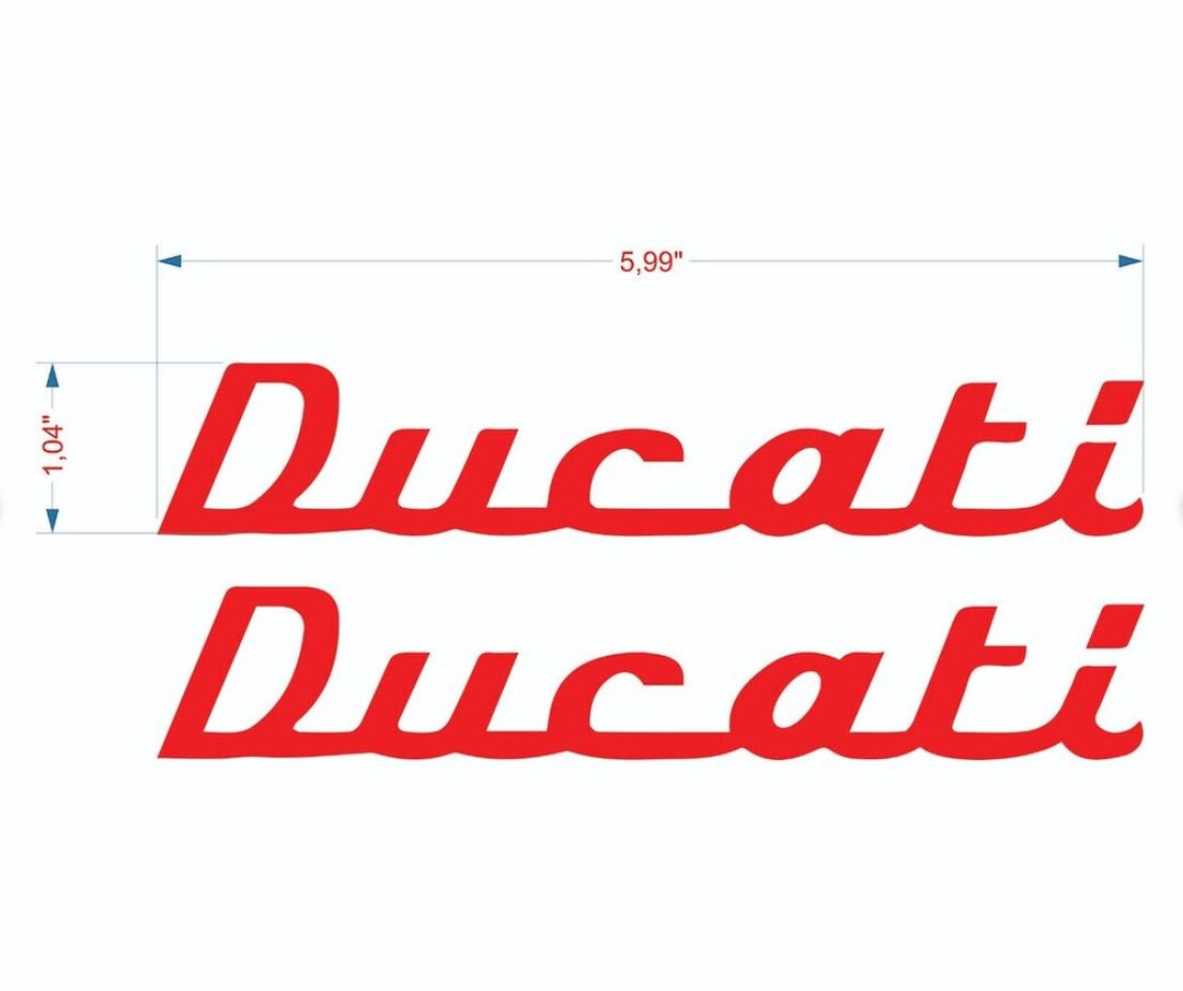 Two Retro Old Classic Ducati Stickers Decals for Bikes Fuel Tanks ...
