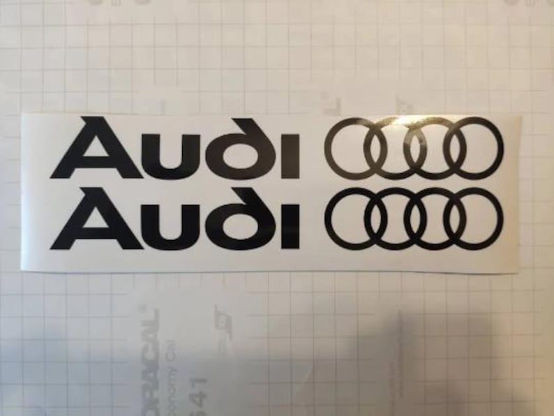 2pcs Audi Rings Decals Stickers for Door Sill Windows Thresholds Car ...