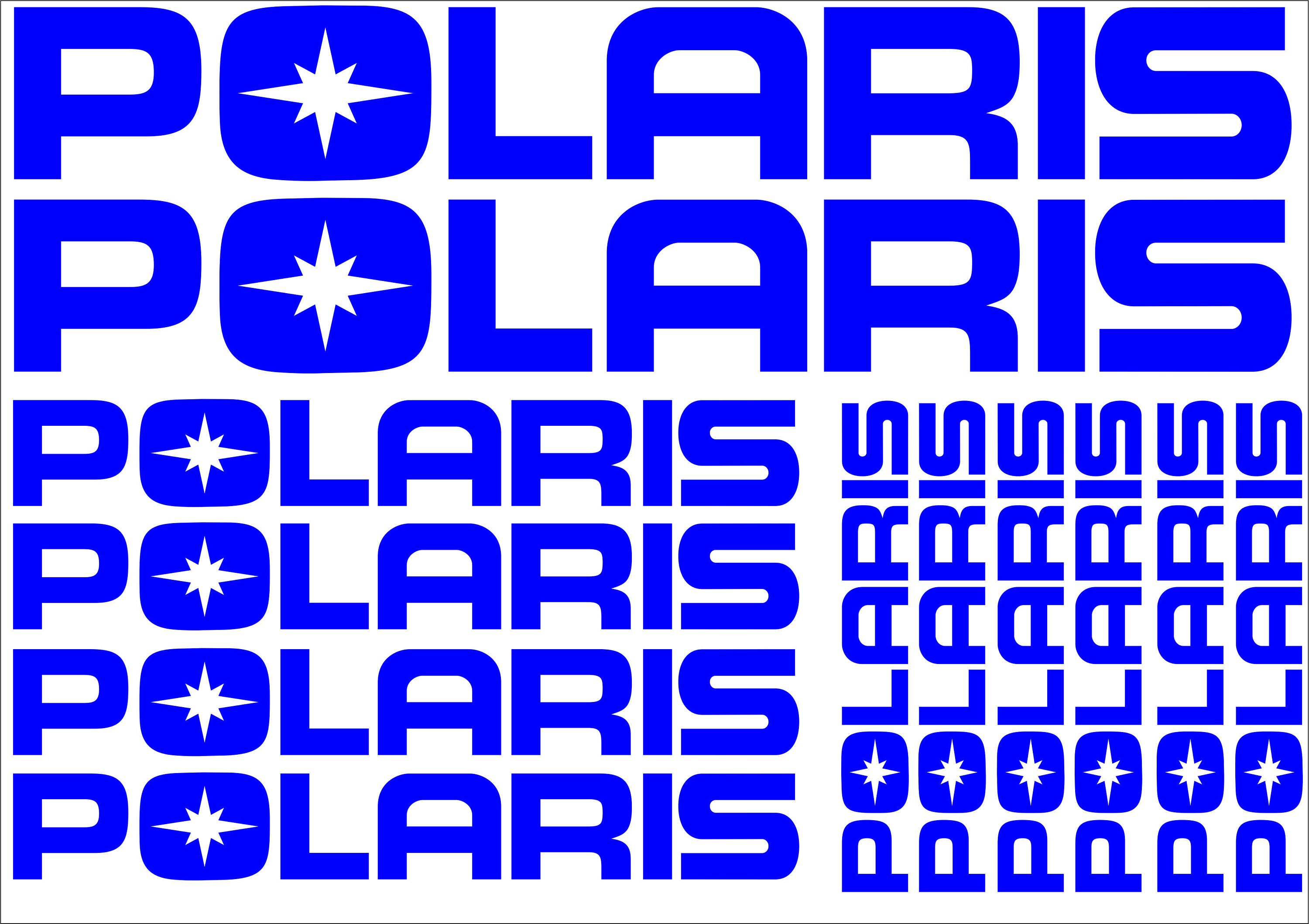 Polaris Decals Stickers Set for Snowmobile Atv 4x4 Suv Truck Vinyl ...