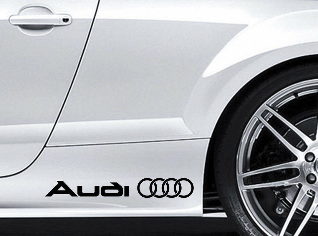 2pcs Audi Rings Decals Stickers for Door Sill Windows Thresholds Car ...