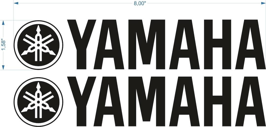 2pcs Yamaha Logo Decals Stickers for Motorcycle Fairing Fuel Tank Car ...