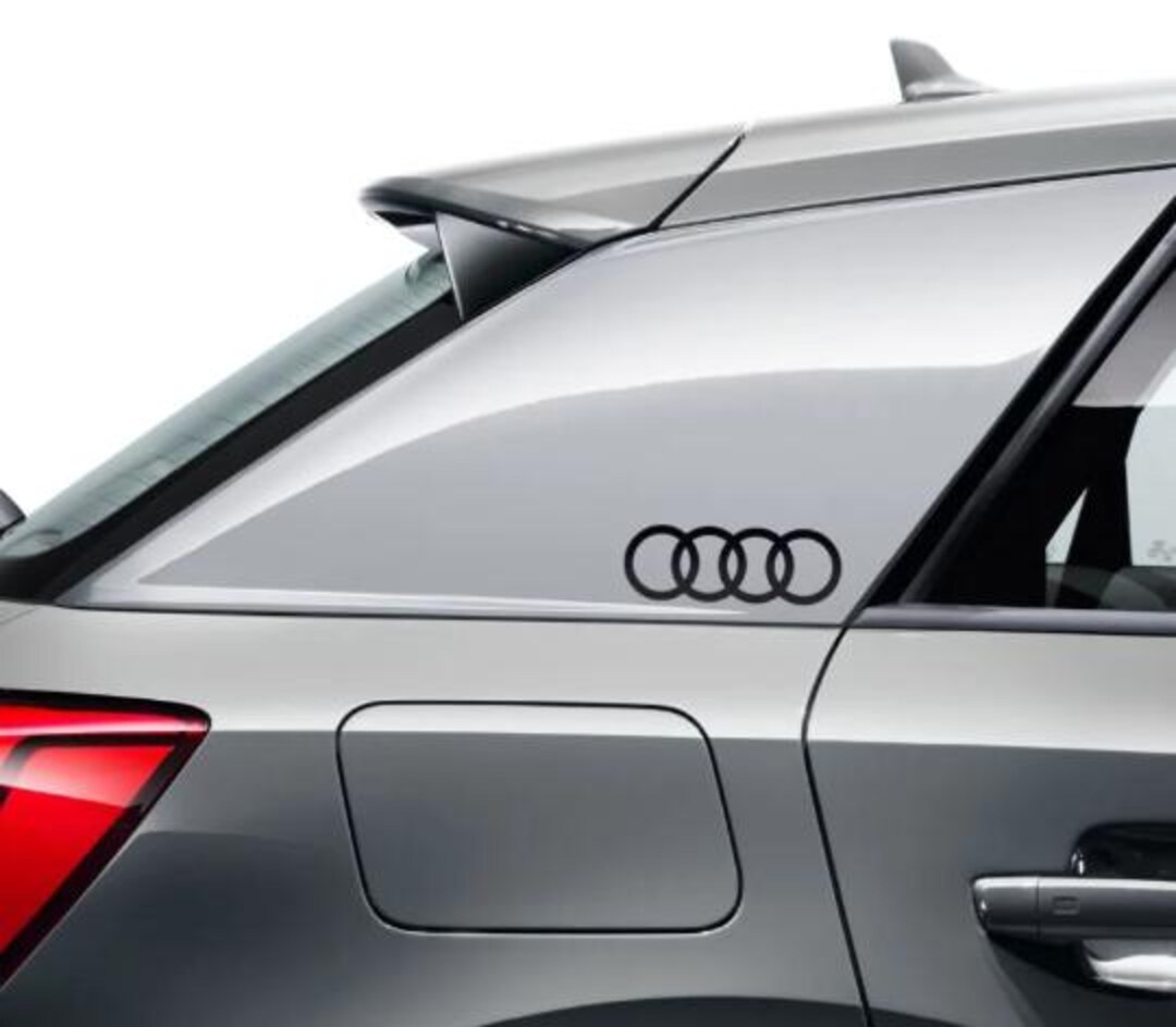 2pcs Audi Rings Decals Stickers for Door Sill Windows Thresholds Car ...