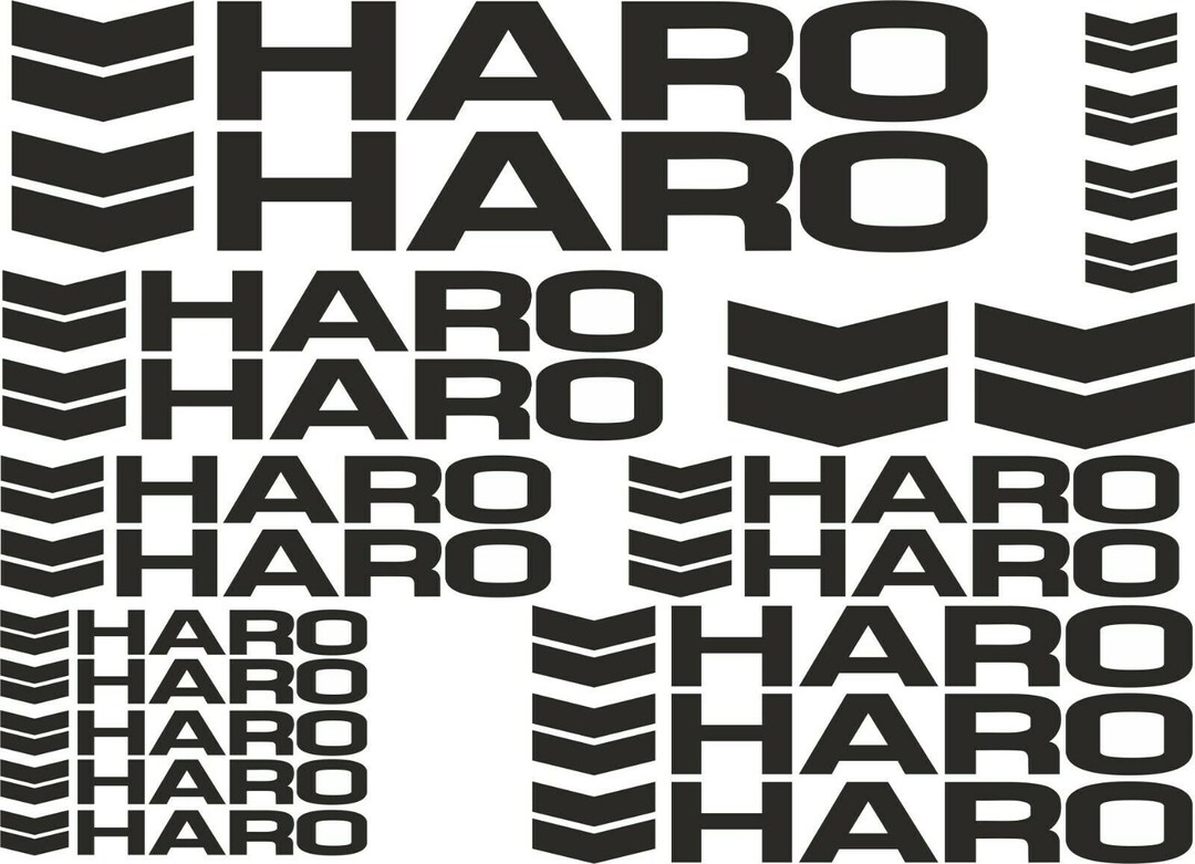 Haro Decals Stickers Set for Frame Vinyl Graphics Bike Mtb Helmet Road ...