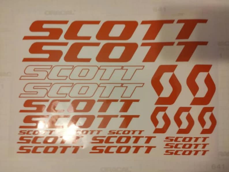 Scott Stickers Decals Set for Bike Bicycle Helmet Ski Frame Scott Sport ...