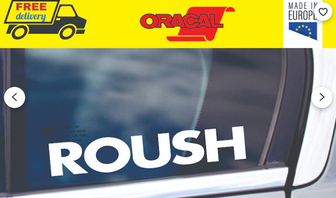 Two ROUSH Ford Mustang Vinyl Decal Sticker Emblem Logo for Window ...