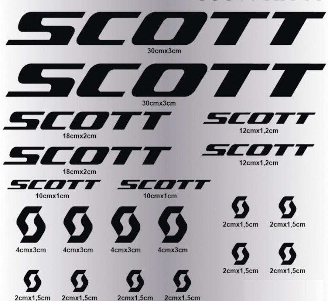 Scott Stickers Decals Kit for Bike Bicycle Cycling Frame Scott Sport ...