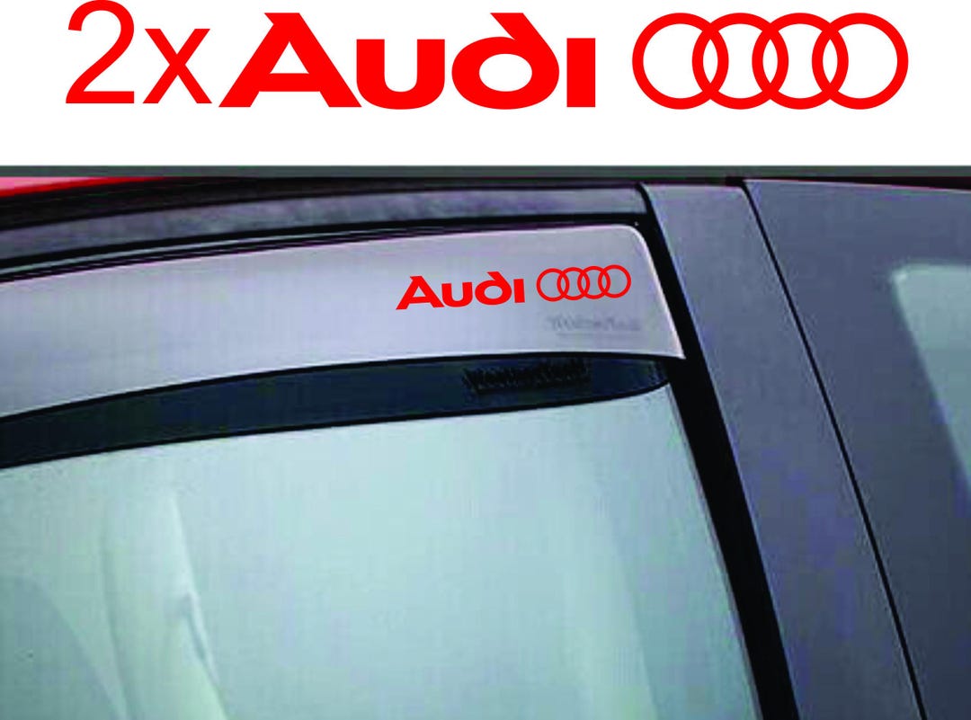 2pcs Audi Wind Deflector Decals Stickers Emblem New PREMIUM Hq Racing ...