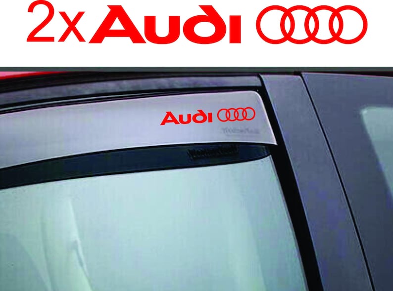 Two Audi Rings Decals Stickers for Door Sill Windows Thresholds Car ...