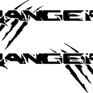 Two FORD RANGER Decal Sticker Claws Scratch Stripe Emblem Car Truck Suv ...