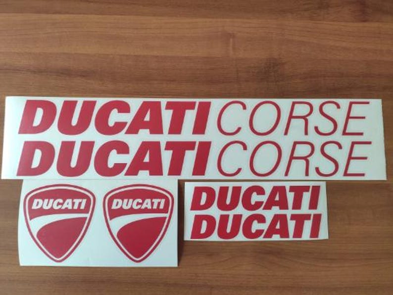 DUCATI CORSE Decals Stickers for Bike Monster Panigale Fairing Cowl Kit Stickers Logo Emblem for ...