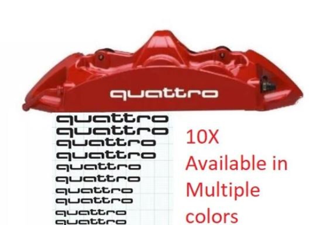 Quattro Decals Stickers for Brake Calipers Mirrors Windows Bumper and ...