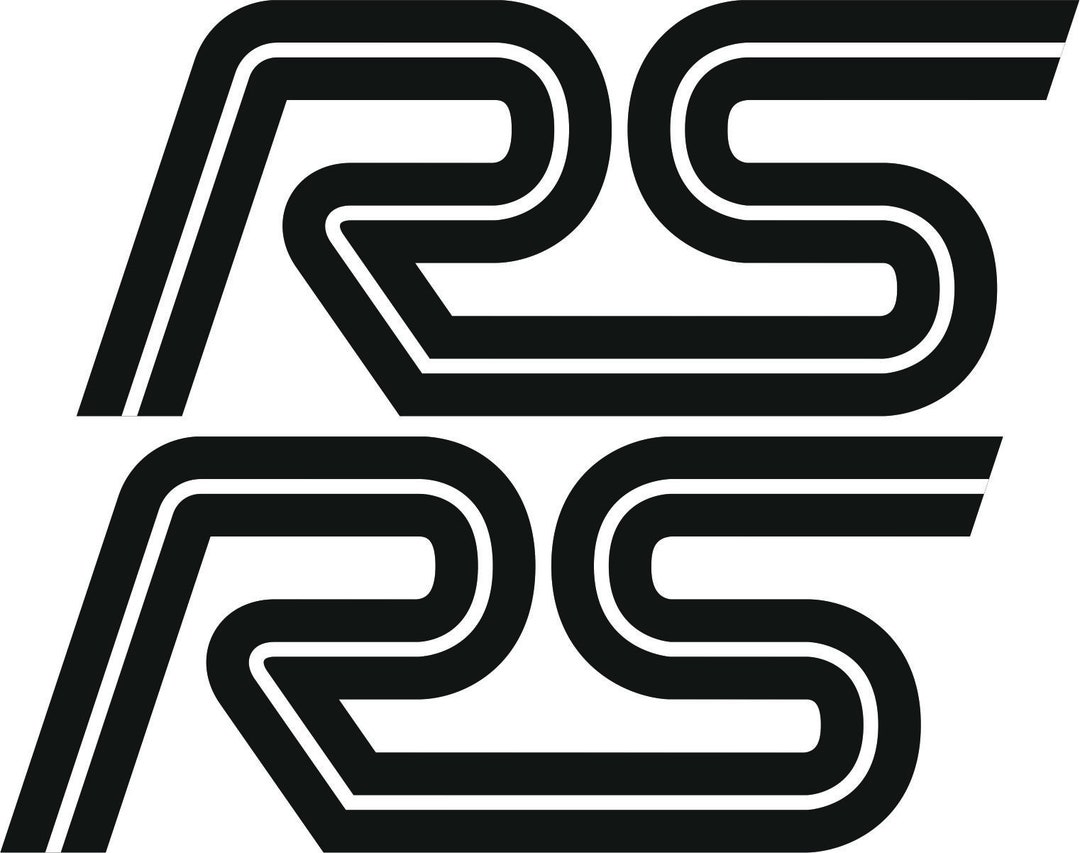 Two Ford RS Logo Decals Stickers for Car Bumper Window Spoiler ...
