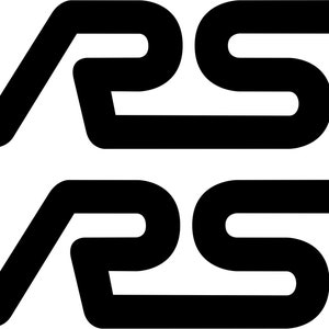 Two Ford RS Logo Decals Stickers for Car Bumper Window Spoiler ...